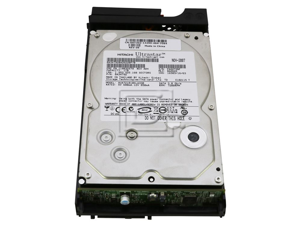 EMC AX-SS07-010 1TB / 1000GB 7.2K 3.0Gbps SATA Hard Drive Kit 005048805