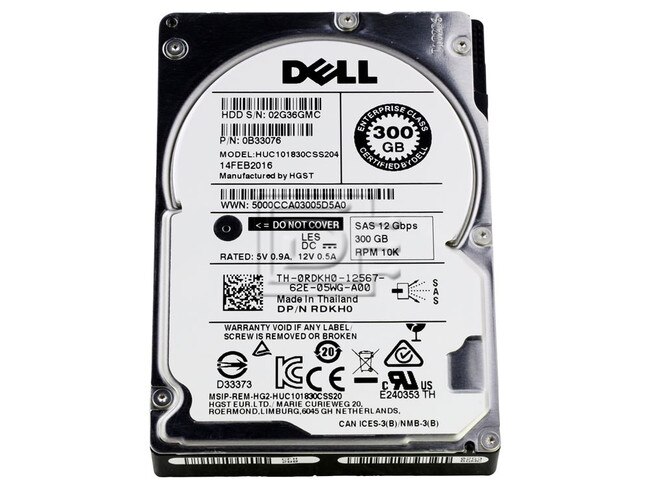 Dell Enterprise RDKH0 / Hitachi Ultrastar C10K1800 0B33076 ...