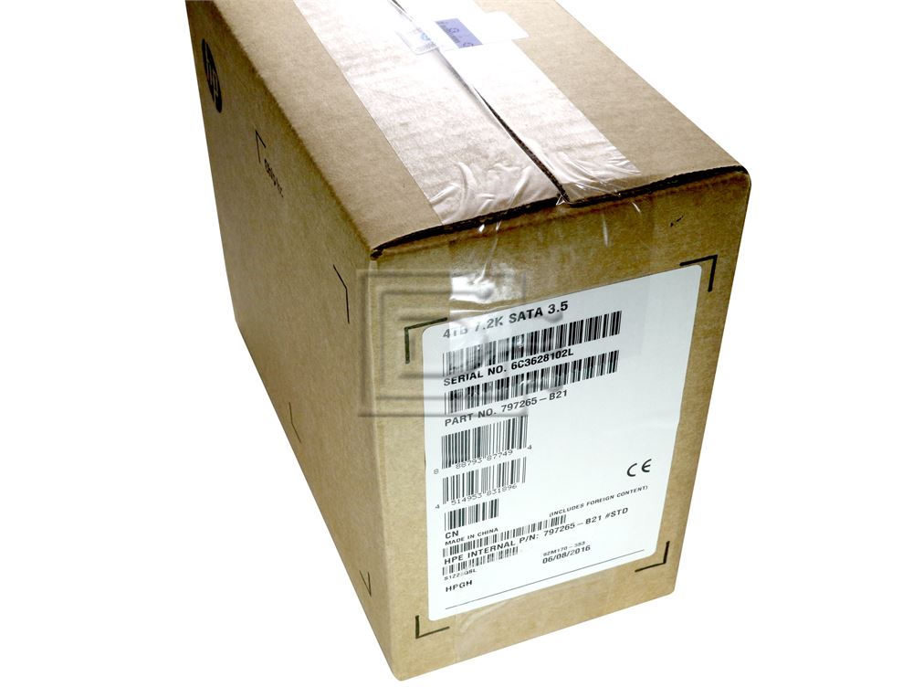 HPE 797265-B21 4TB 3.5" LFF 6Gbps 7.2k RPM HS LP MDL SATA Hard Drive Kit
