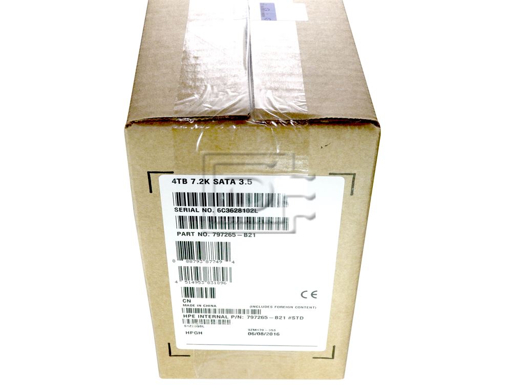 HPE 797265-B21 4TB 3.5" LFF 6Gbps 7.2k RPM HS LP MDL SATA Hard Drive Kit