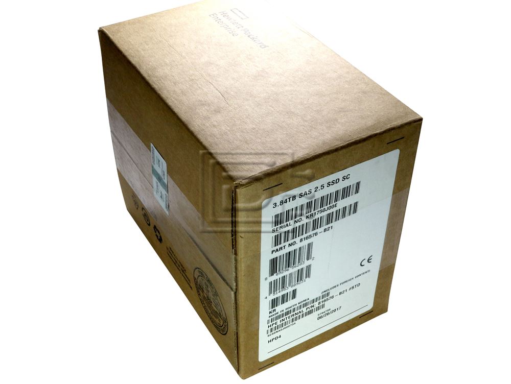 HPE / Hewlett Packard 816576-B21 3.84TB 2.5" SFF 12Gbps TLC Read ...
