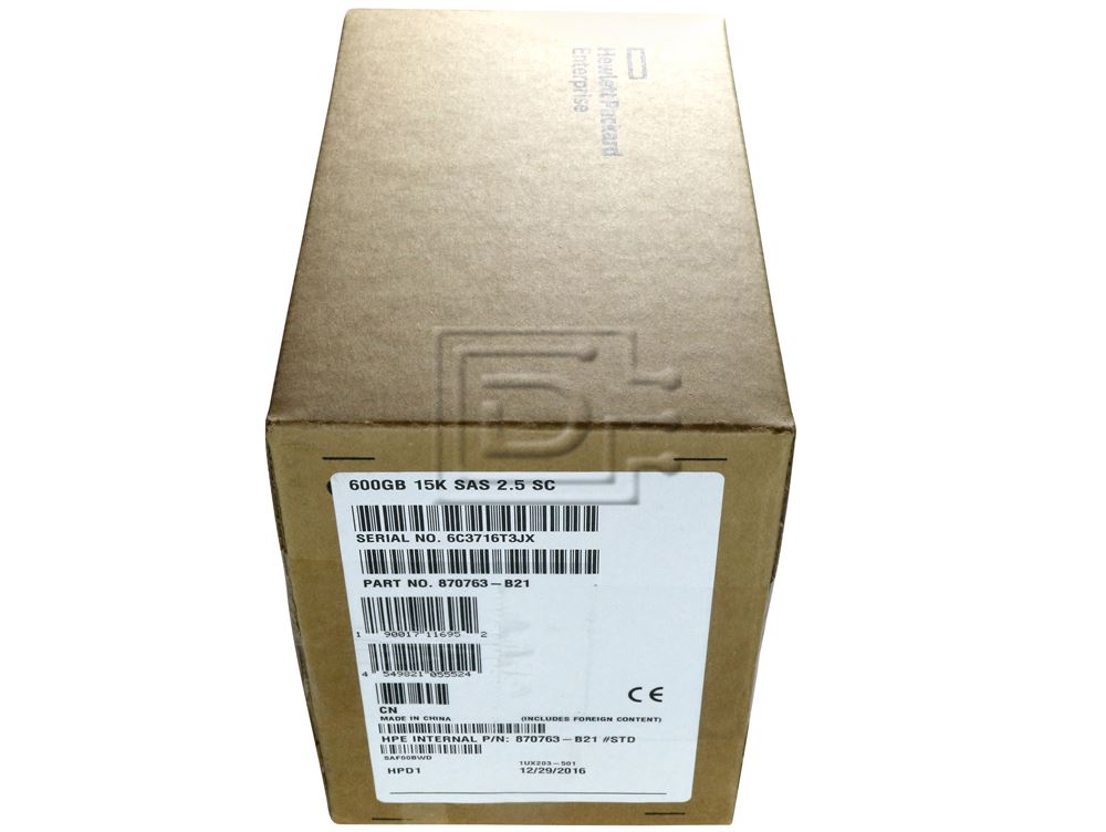 HP / HPE 870763-B21 / 870797-001 875216-001 600GB 2.5" SFF 12Gbps 15K ...