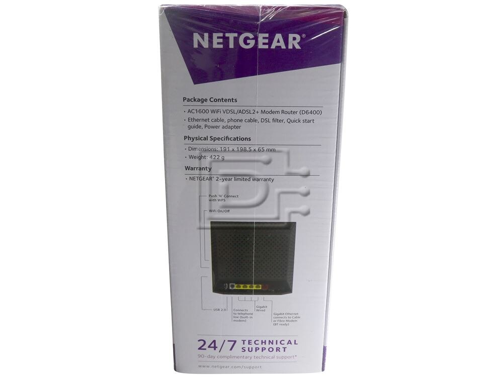 NetGear AC1600 D6400 Dual Band WiFi VDSL / ADSL Modem Router