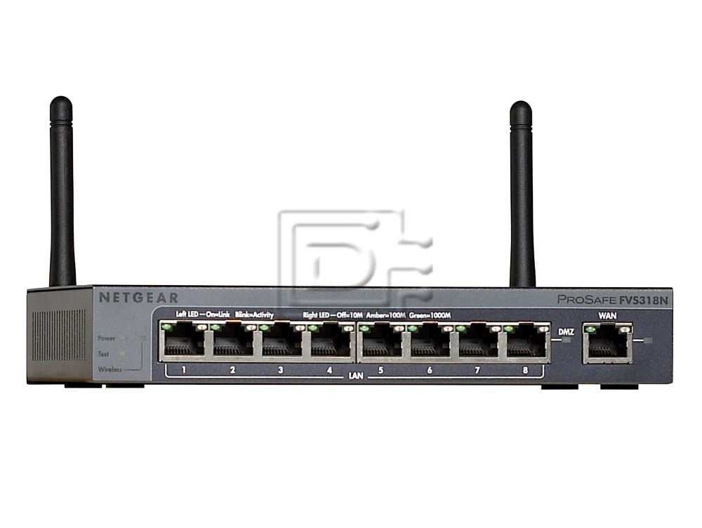 NetGear ProSAFE FVS318N 8-Port Gigabit WAN/LAN Wireless VPN Firewall