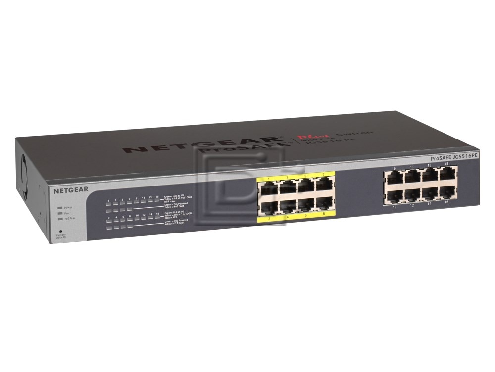 NetGear ProSAFE JGS516PE 16-Port Gigabit Ethernet Switch