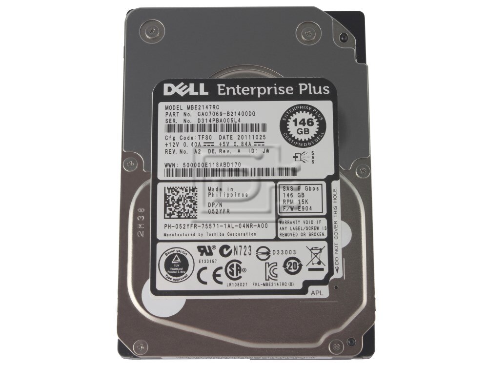 Fujitsu MBE2147RC / 52YFR 147GB SFF SAS Dell Enterprise Plus Hard Drive