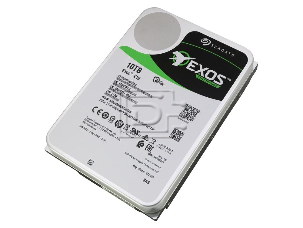 Seagate Exos X16 ST10000NM004G 10TB 3.5 SAS 512e 4Kn SED Hard Disk ...