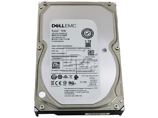 Dell EMC M33YT / Seagate Exos 7E8 ST1000NM004A 1TB 3.5" LFF 6Gbps 7.2K ...