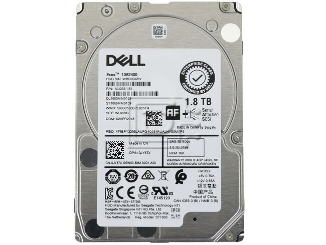 Dell JY57X / 0JY57X Seagate ST1800MM0159 1.8TB 12Gbps 10K 2.5" 512e SFF ...