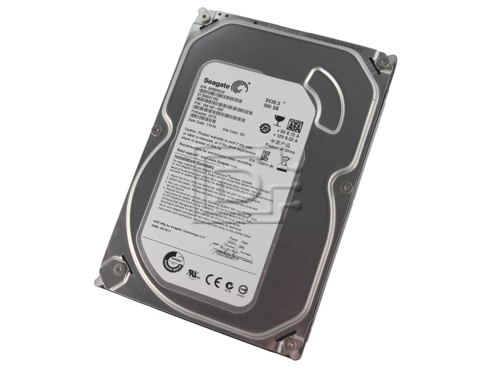 Seagate ST3500411SV 500GB 3.5" 6Gbps 7.2K RPM SV35 Series SATA HDD