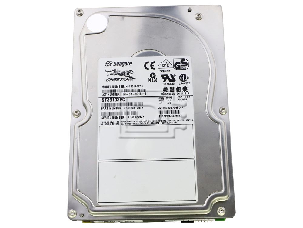 Seagate Cheetah 9LP FC ST39102FC 9GB 3.5" 10K RPM FC-AL Hard Drive