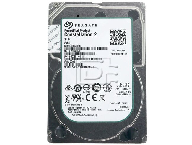 Seagate Constellation ST91000640SS 1000GB Serial SCSI / SAS Hard Disk Drive