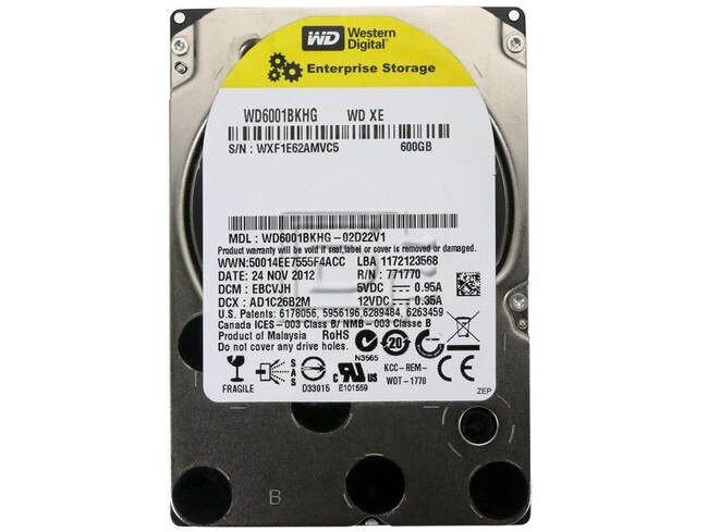 Western Digital XE WD6001BKHG 600GB 10K SFF 2.5" Serial Attached SCSI ...